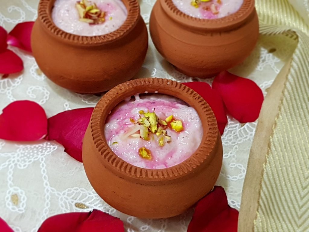Rose phirni | How to make Gulab Phirni - Vanita's Corner