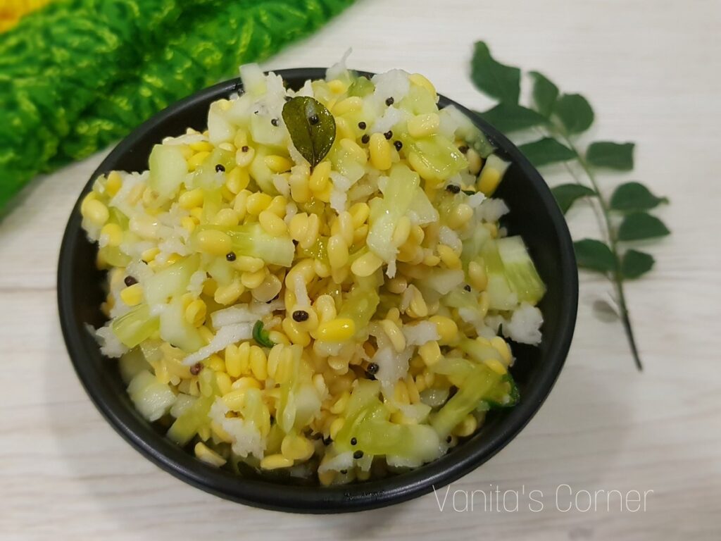 Cucumber Moong Dal Salad | Moong Dal Kosambari - Vanita's Corner