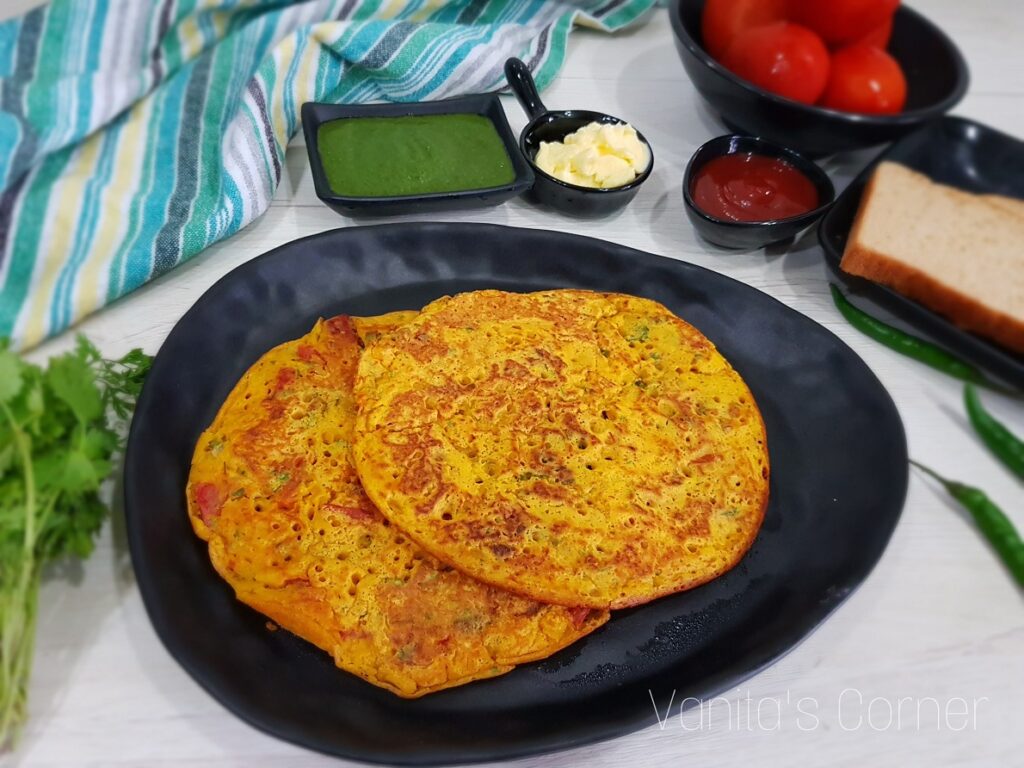 Tomato Omelette | Besan Cheela - Vanita's Corner