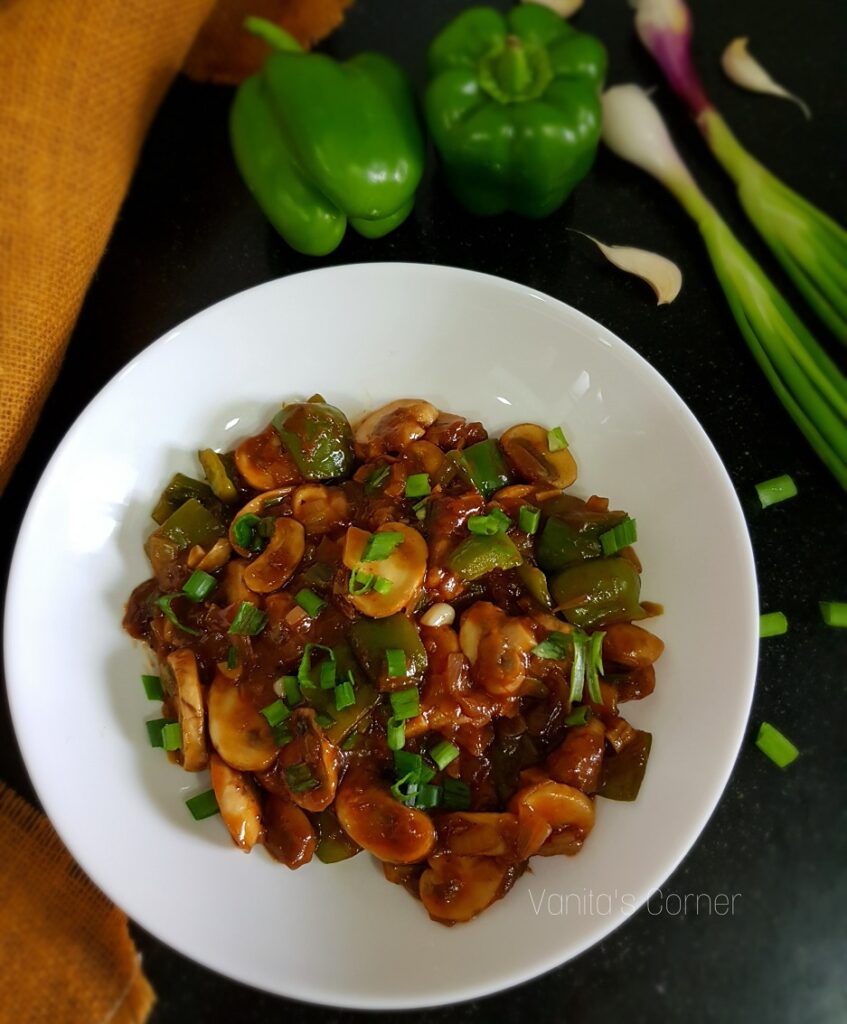 Mushroom Chilli - Vanita's Corner