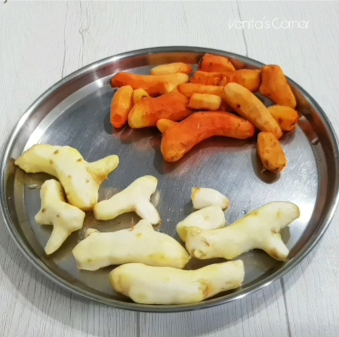 Fresh Turmeric Pickle | Gujarati raw turmeric pickle - Vanita's Corner
