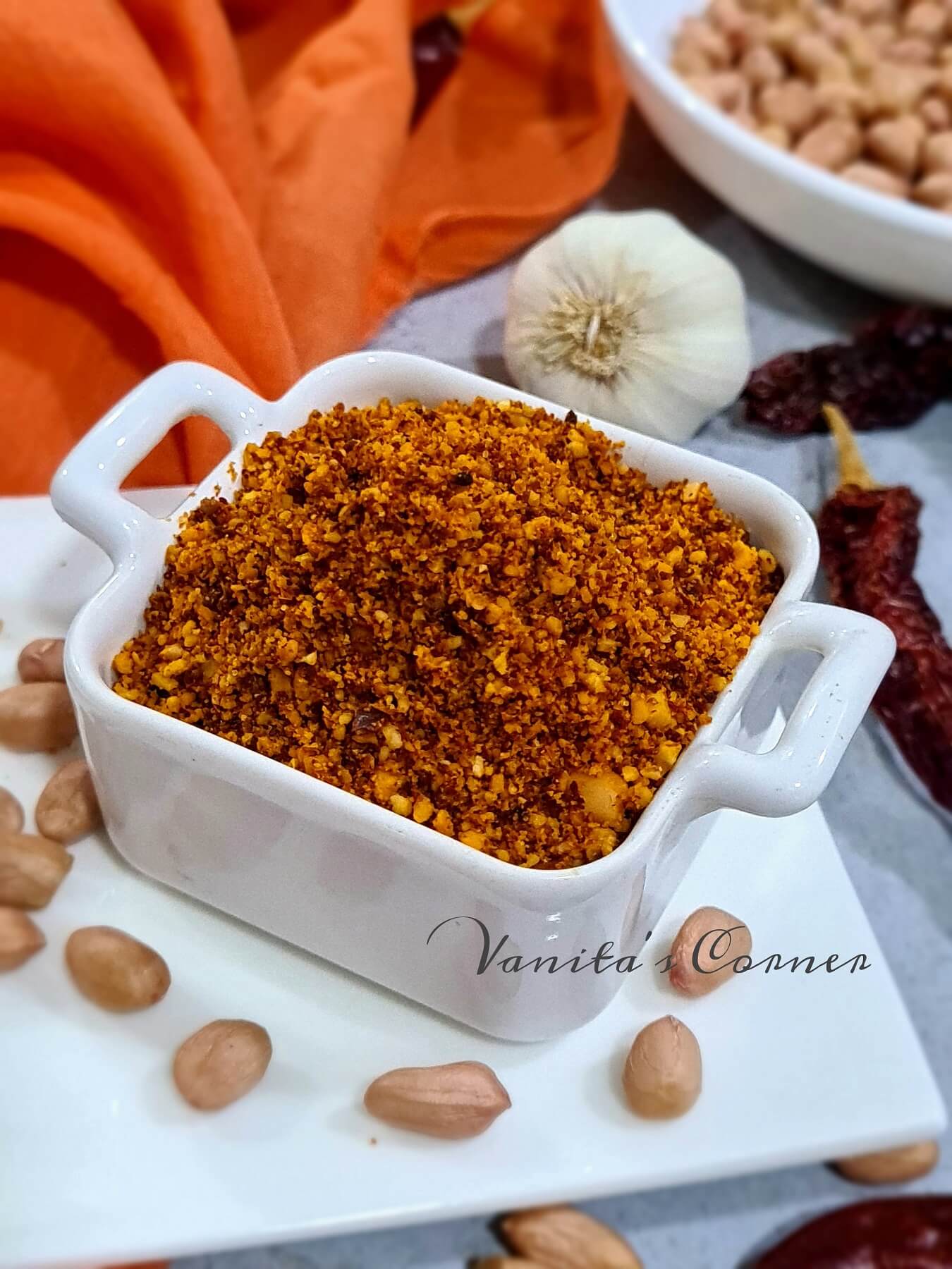 Shengdana Chutney | Peanut Chutney | Dry Chutney Powder - Vanita's Corner