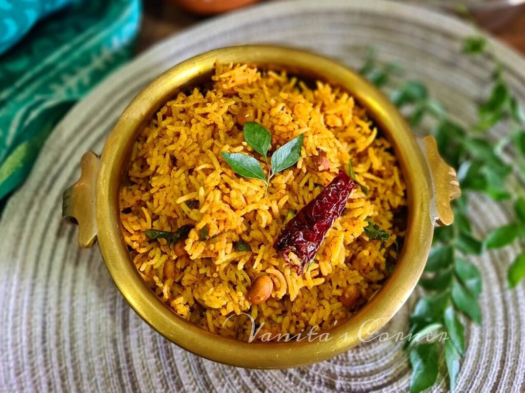 Puliyogare | Tamarind Rice - Vanita's Corner