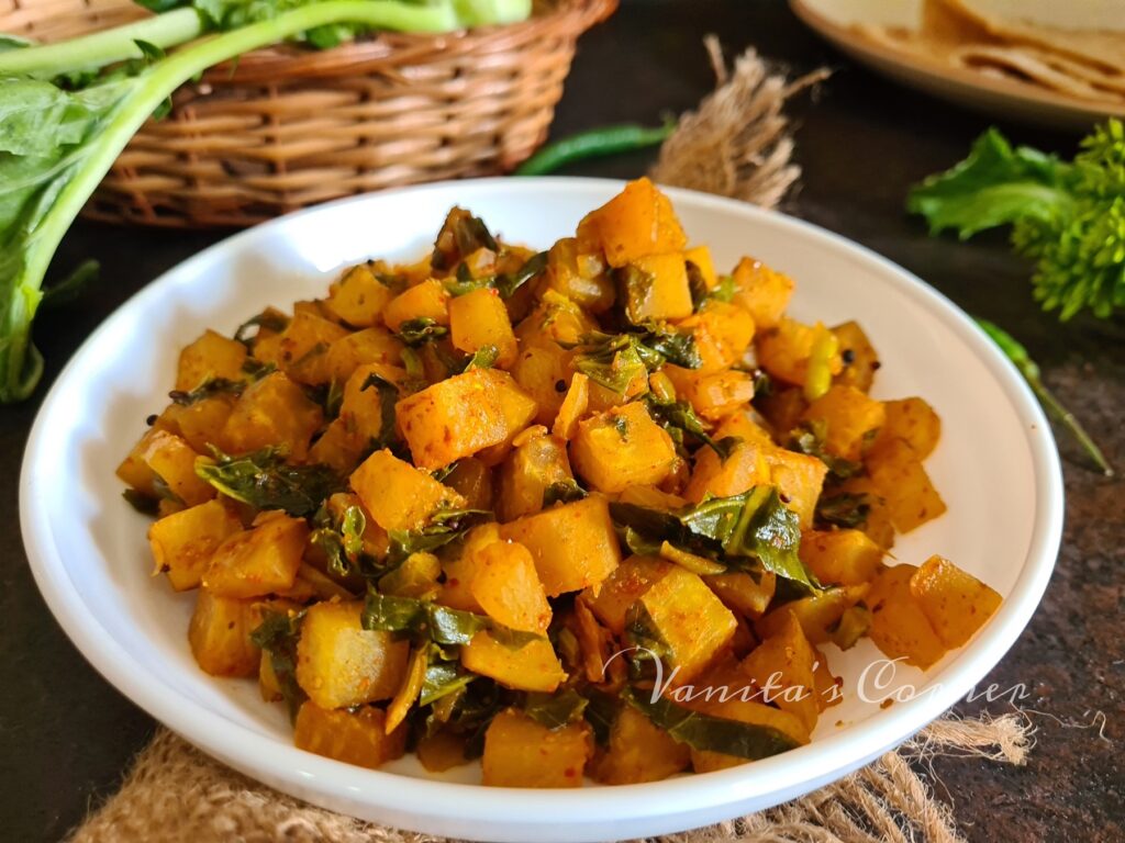 Knol Khol Sabzi | Kohlrabi Sabzi - Vanita's Corner