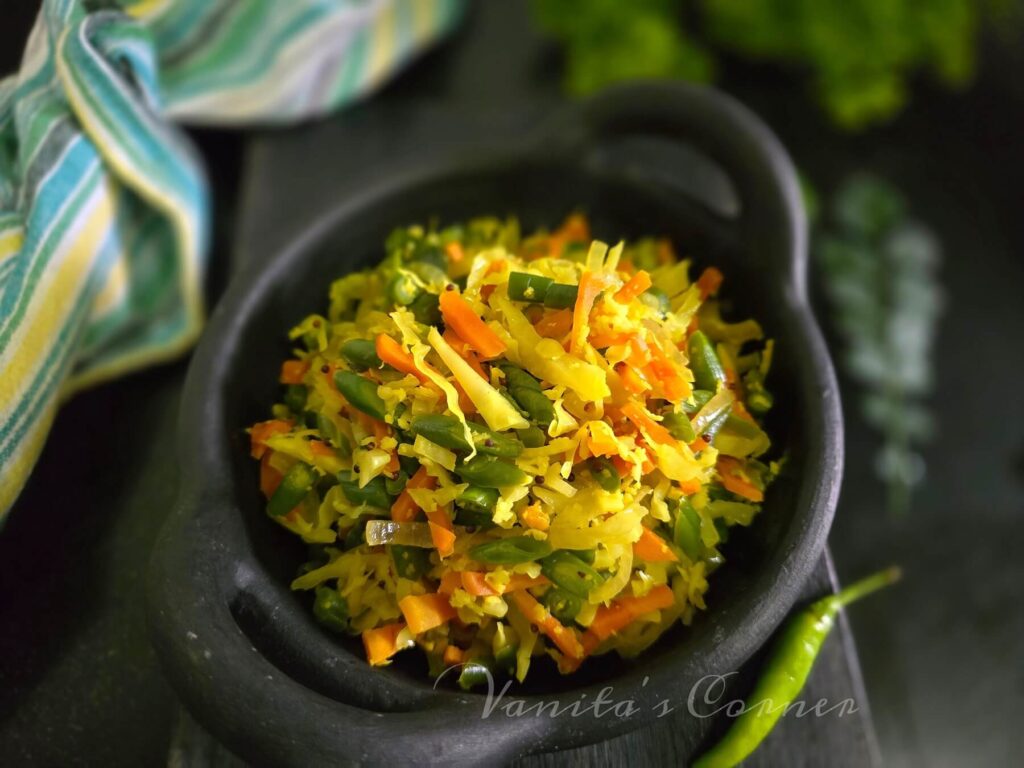 Mixed Veg Thoran | Simple Mixed Vegetable Stir-fry - Vanita's Corner