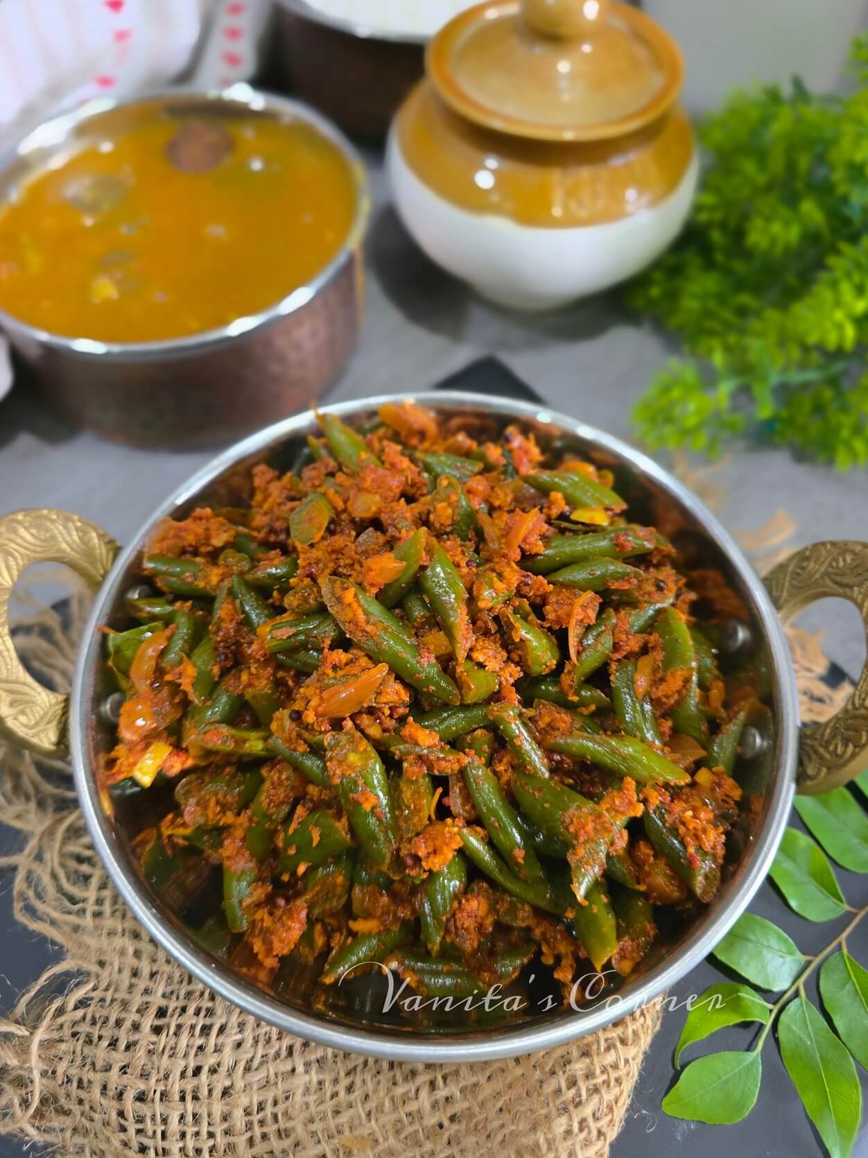 Beans Sukka | Mangalorean French Beans Sabzi - Vanita's Corner